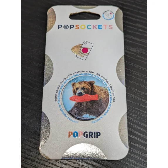 OLIVE- Popsockets Popgrip Stand And Grip With Swappable Top Bear Fish ...