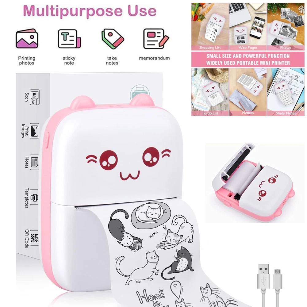 OLIVE- Portable Mini Thermal Pocket Photo Printer Wireless Bluetooth ...
