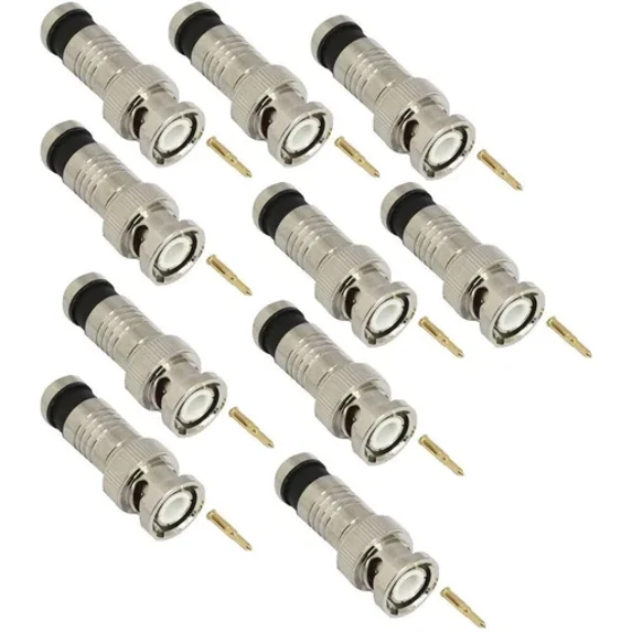 OLIVE- Premium Adapter Bnc Compression Connector For Cctv Camera Rg6 ...