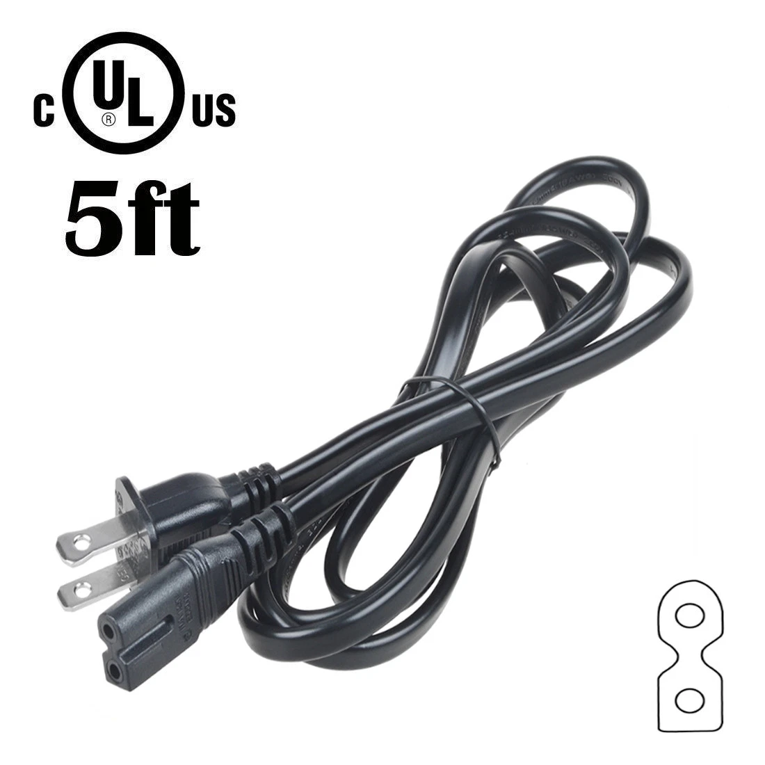 OLIVE- Pwron 5Ft Ul Ac Power Cable Cord Lead For Sony Cfs-B11 Cfs-D20 ...