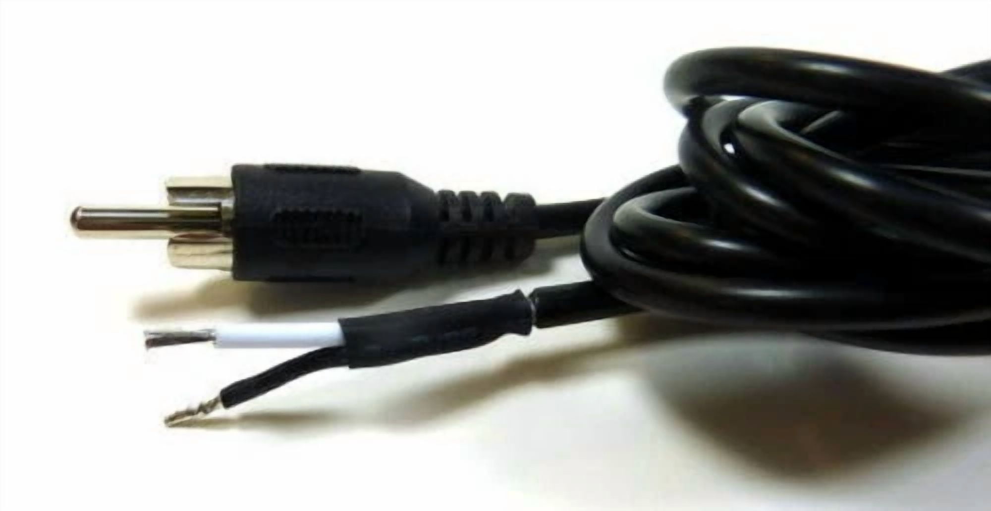 OLIVE- Rca 6-Ft Male Shielded Audio Cable To Bare Wire For Speakers ...