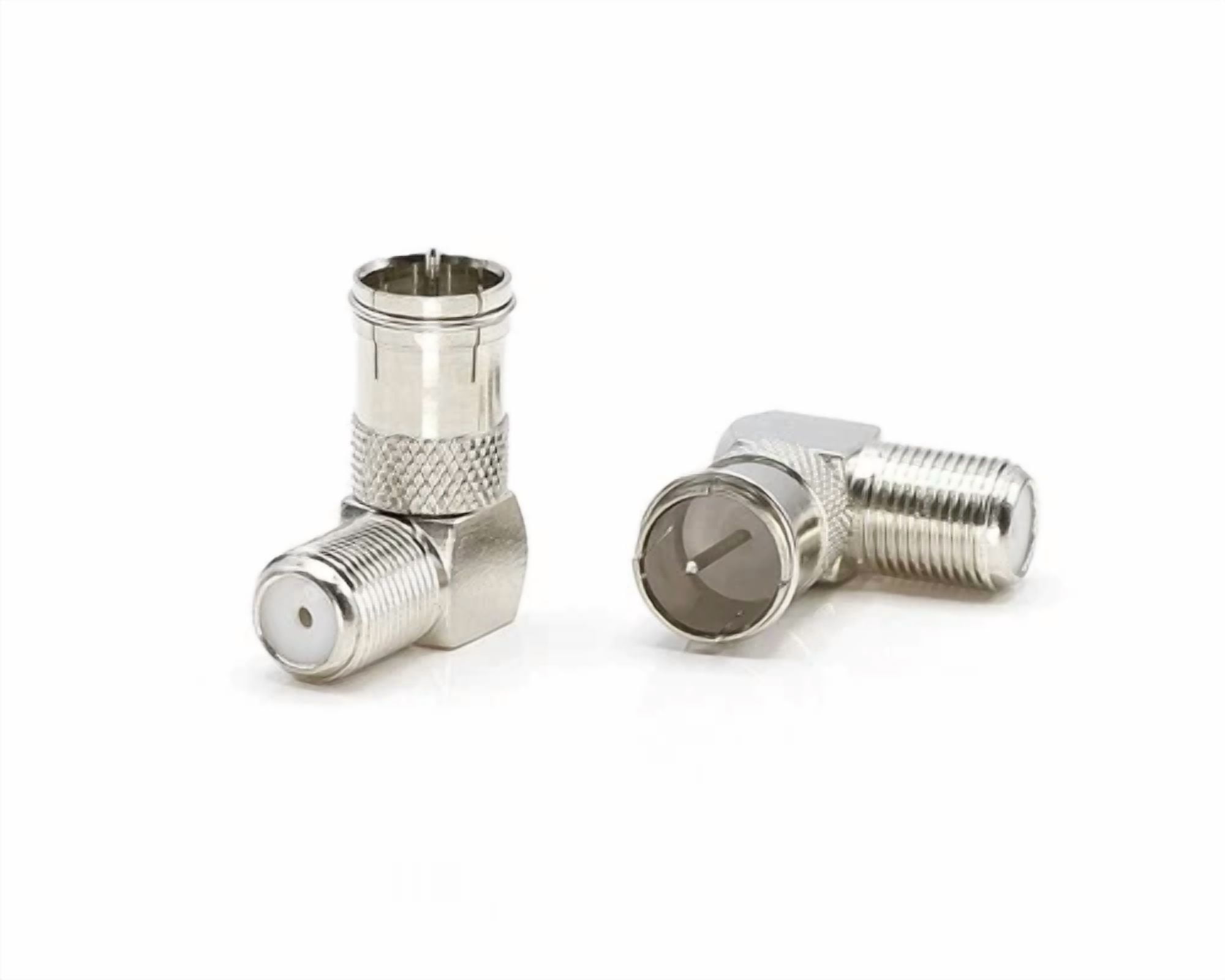 OLIVE- Right Angle Push On Coax Connector - F Type Female To Male Angle ...