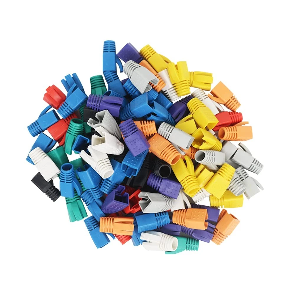 OLIVE- Rj-45 Strain Relief Boots Rj45 Plastic Network Wire,100 ...
