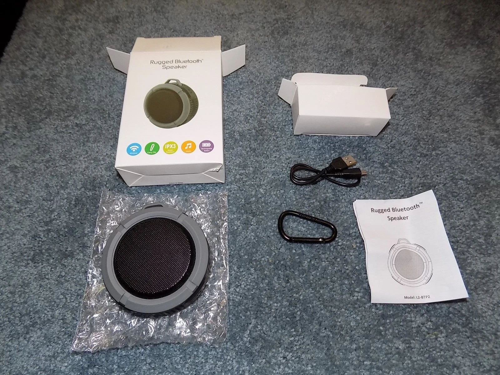 OLIVE- Rugged Bluetooth Portable Speaker Wireless Carry Clip Water ...