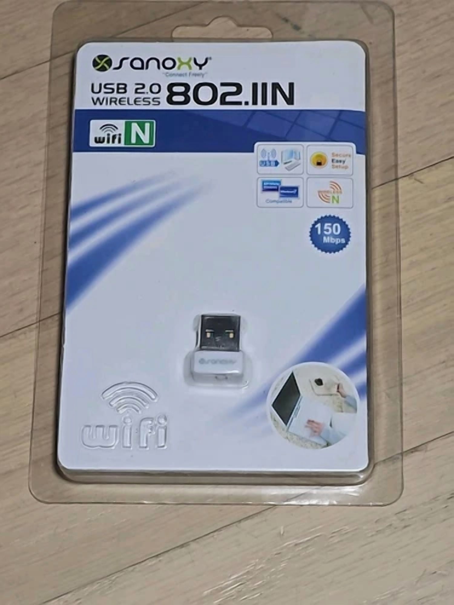 OLIVE- Sanoxy Wireless Usb 2.0 150 Mbps 802.11 N Adapter - Walmart.com