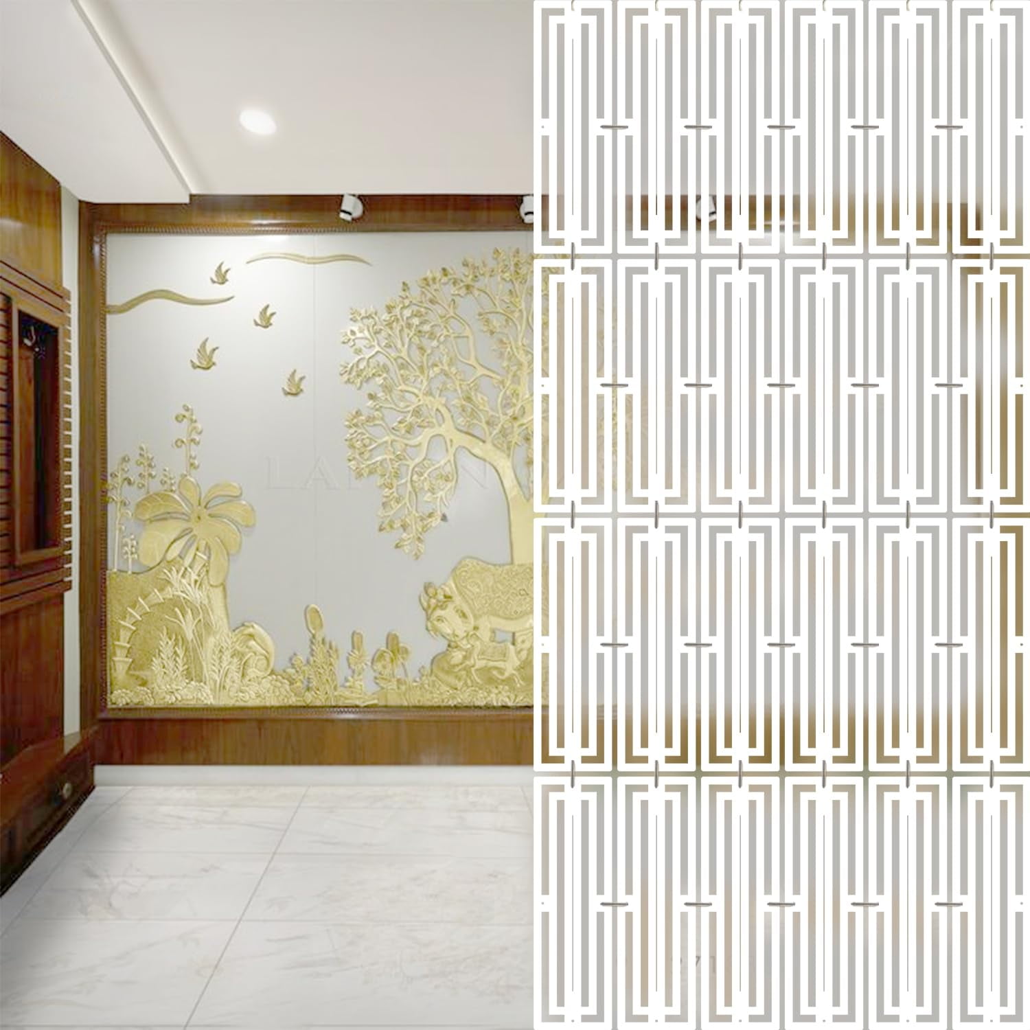 OLIVE TREE Room Partitions Hanging Room DIY Divider Panel Modern ...