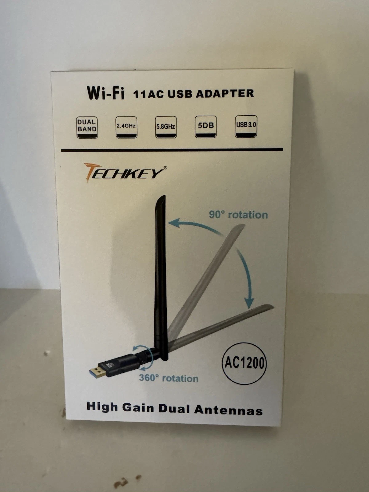 OLIVE- Techkey Wi-Fi 11Ac Usb Adapter (Ac1200) - Dual Band - Walmart.com