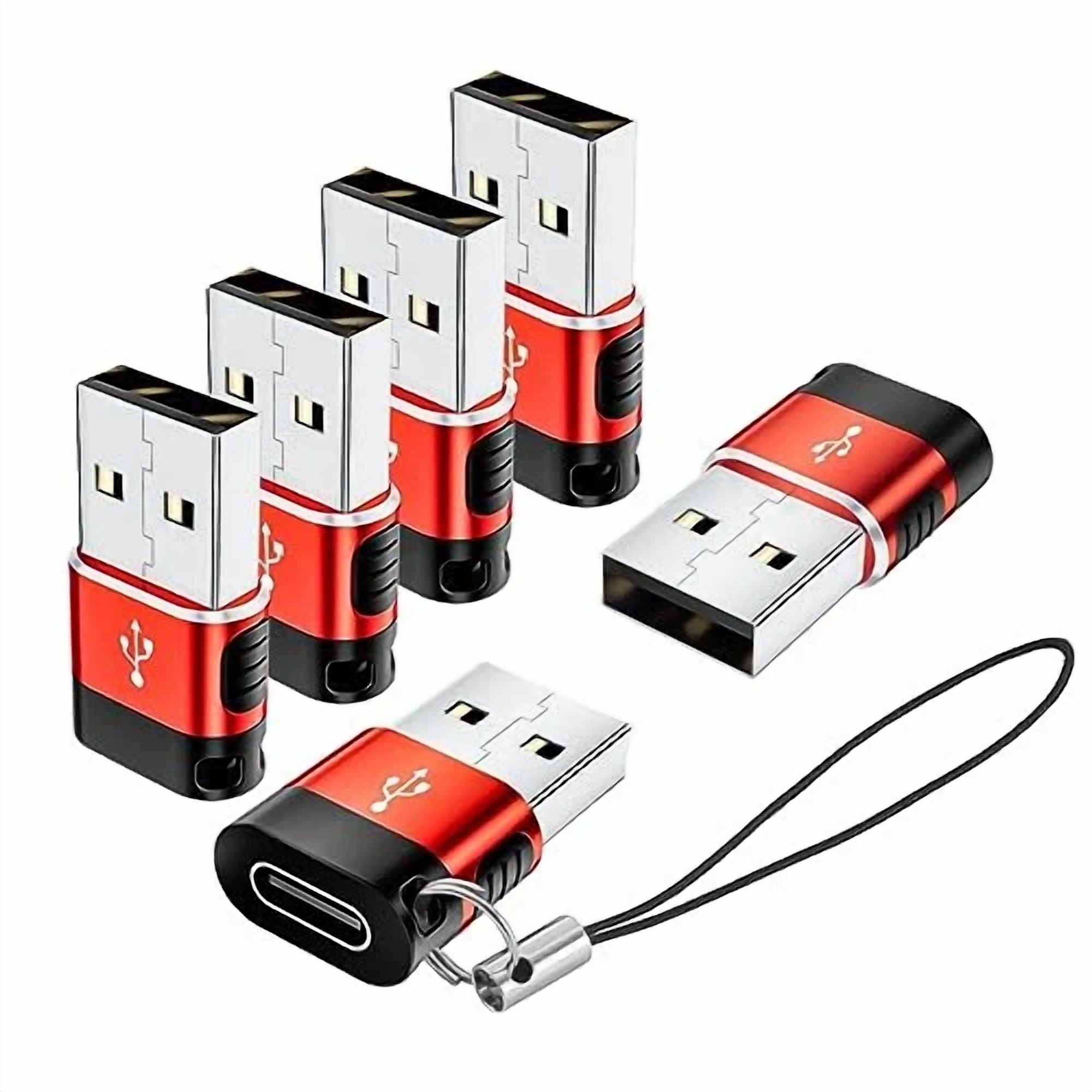 OLIVE- Usb To Usb C Adapter 6 Pack,Usb To Usbc-C Adapter,Usb To C ...