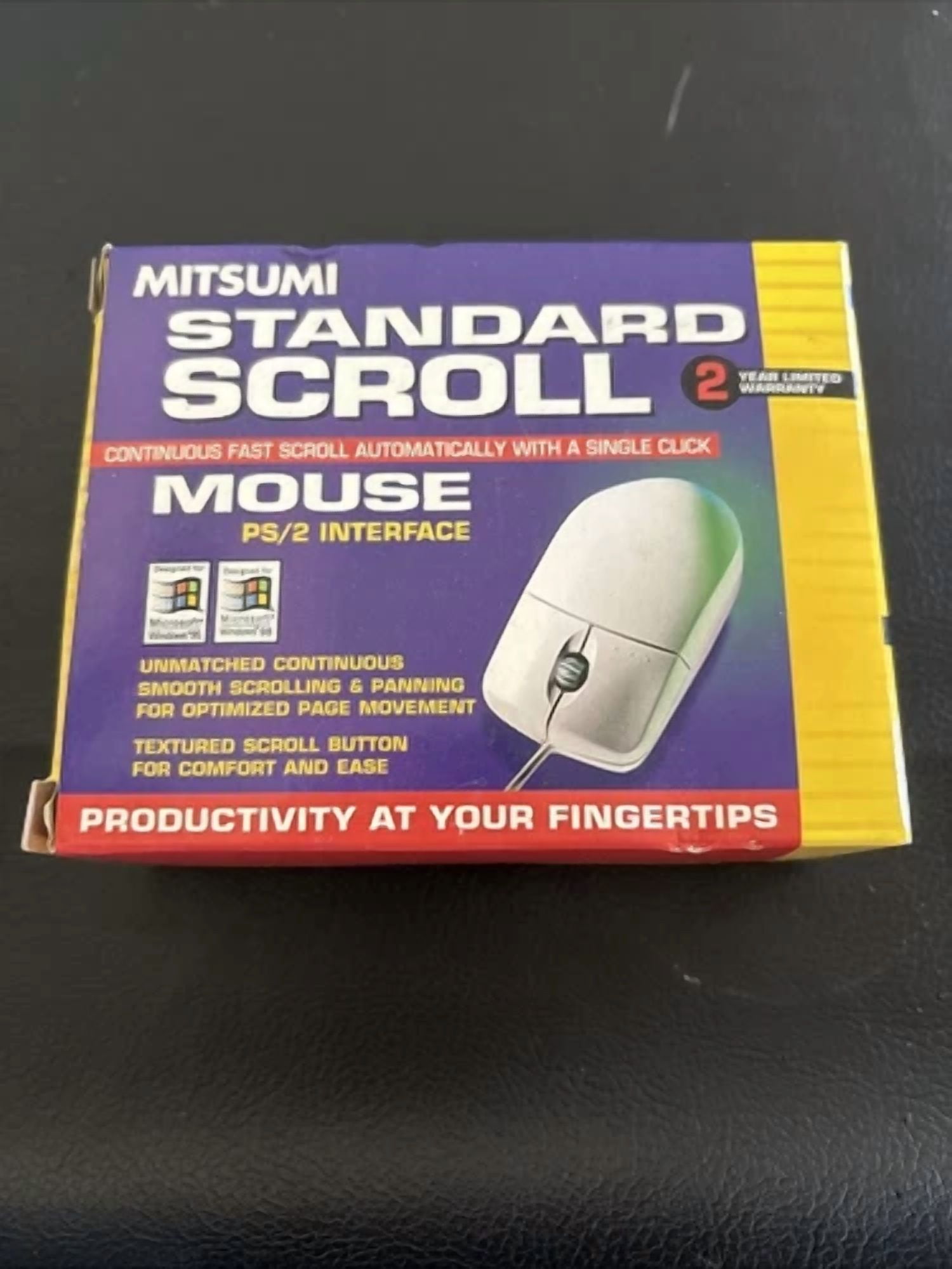 OLIVE- Vintage Mitsumi Standard Scroll 3 Button Ps/2 Mouse (New ...