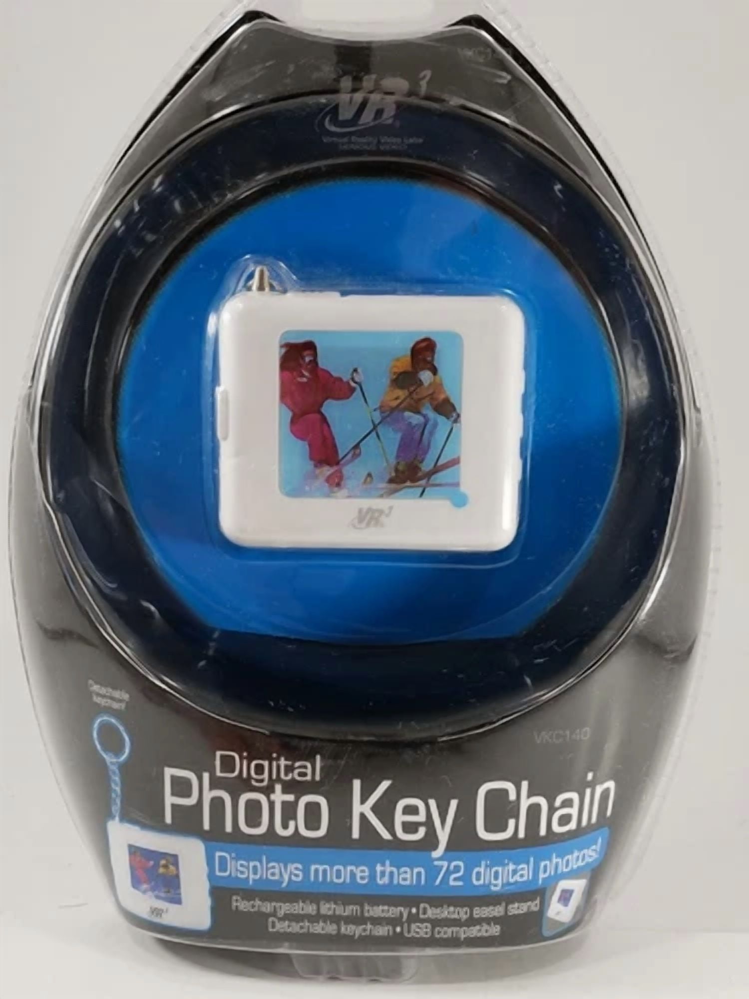 OLIVE- Vr3 Digital Photo Key Chain Holds 72 Photos Rechargeable Desktop ...