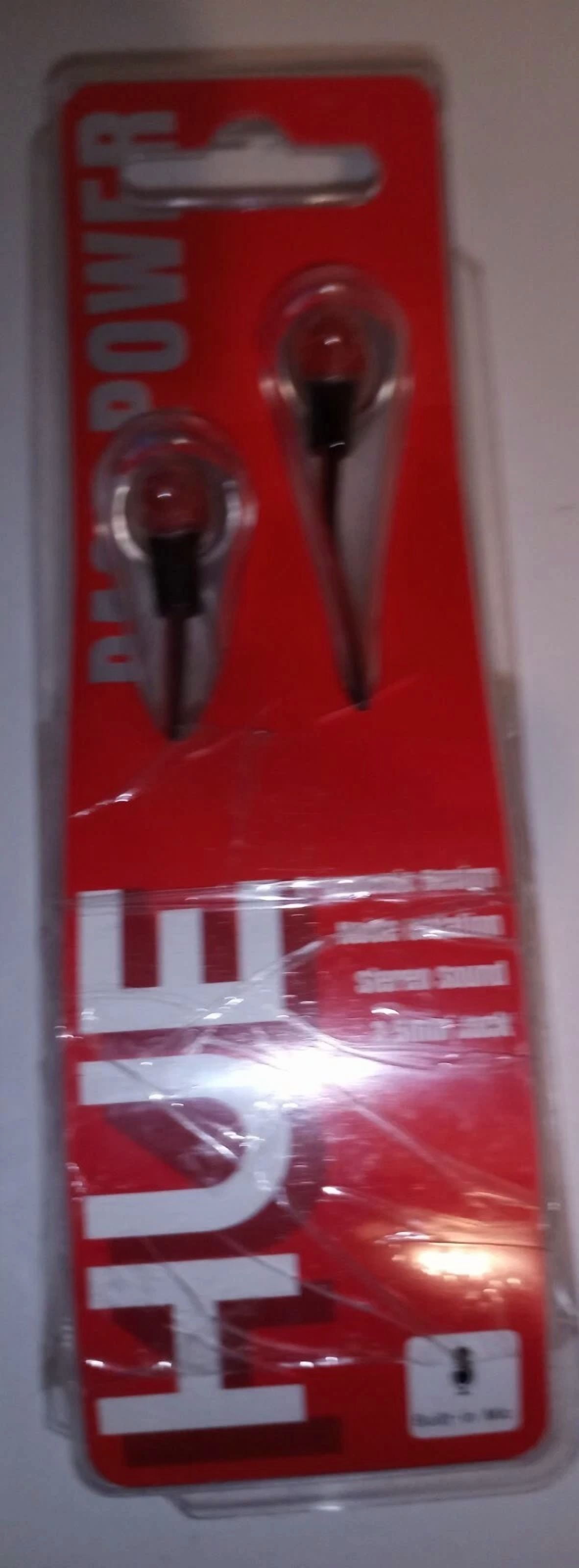 OLIVE- Woozik Hue 2 Bass Power Earphones Red - Walmart.com