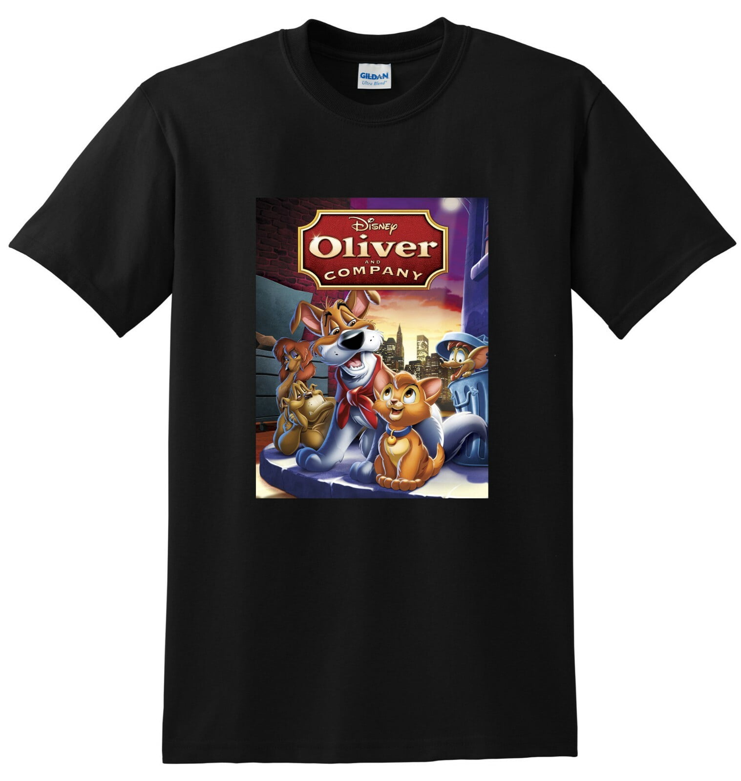 OLIVER AND COMPANY T SHIRT bluray dvd cover poster tee SMALL MEDIUM ...