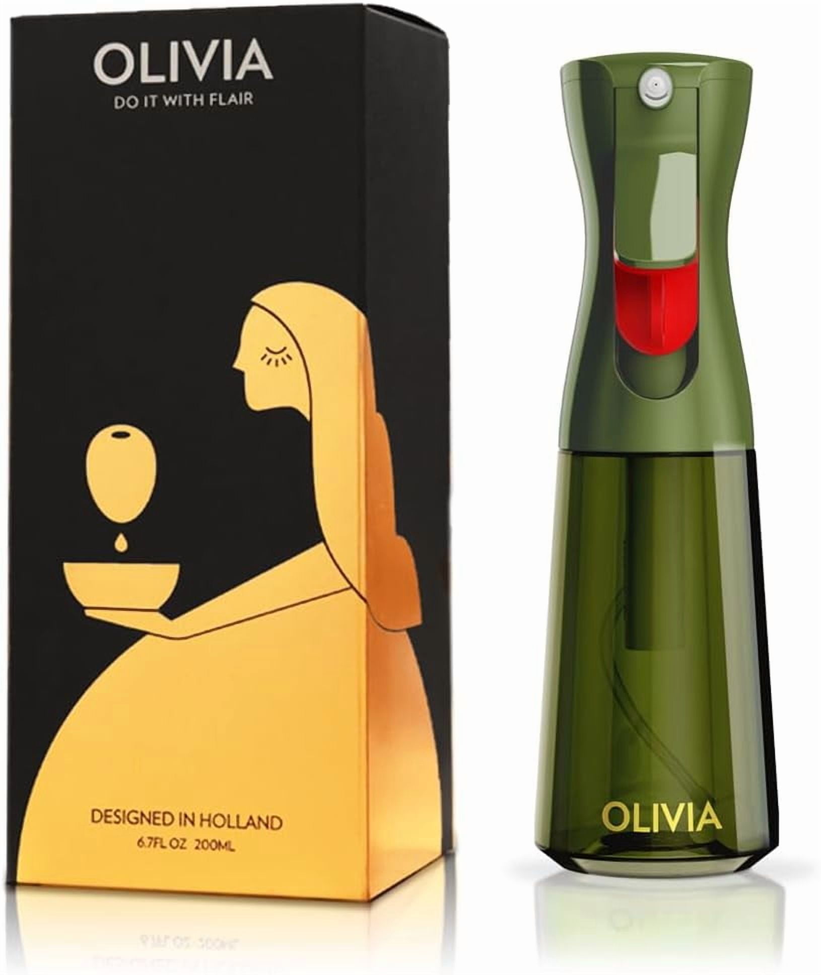OLIVIA Oil Sprayer for Cooking, 200ml Glass Olive Oil Sprayer ...