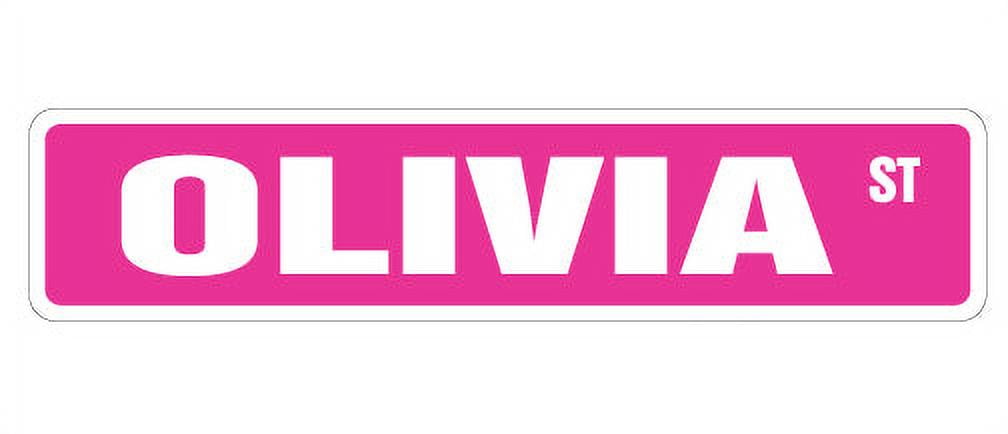OLIVIA Street Sign Decal Childrens Name Room Decal | Indoor/Outdoor ...