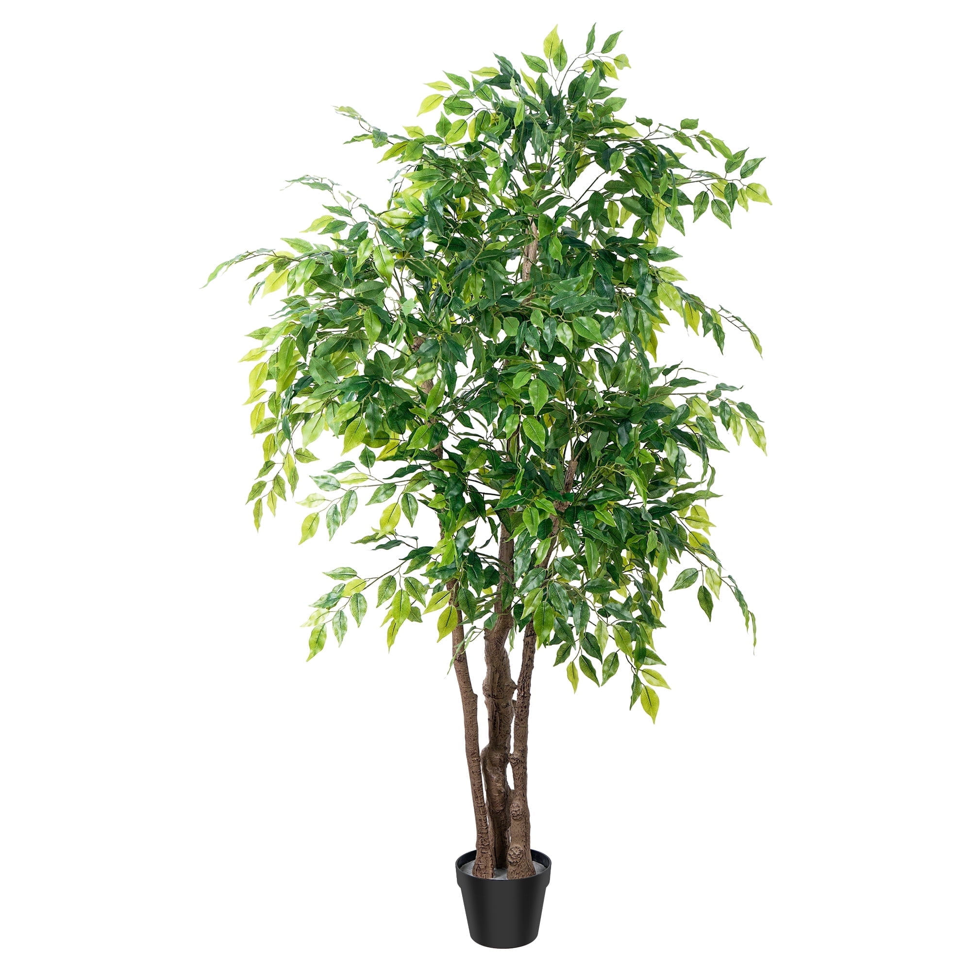 OLIVIVI Artificial Ficus Tree 6FT Tall Faux Plant for Home Decor Indoor ...