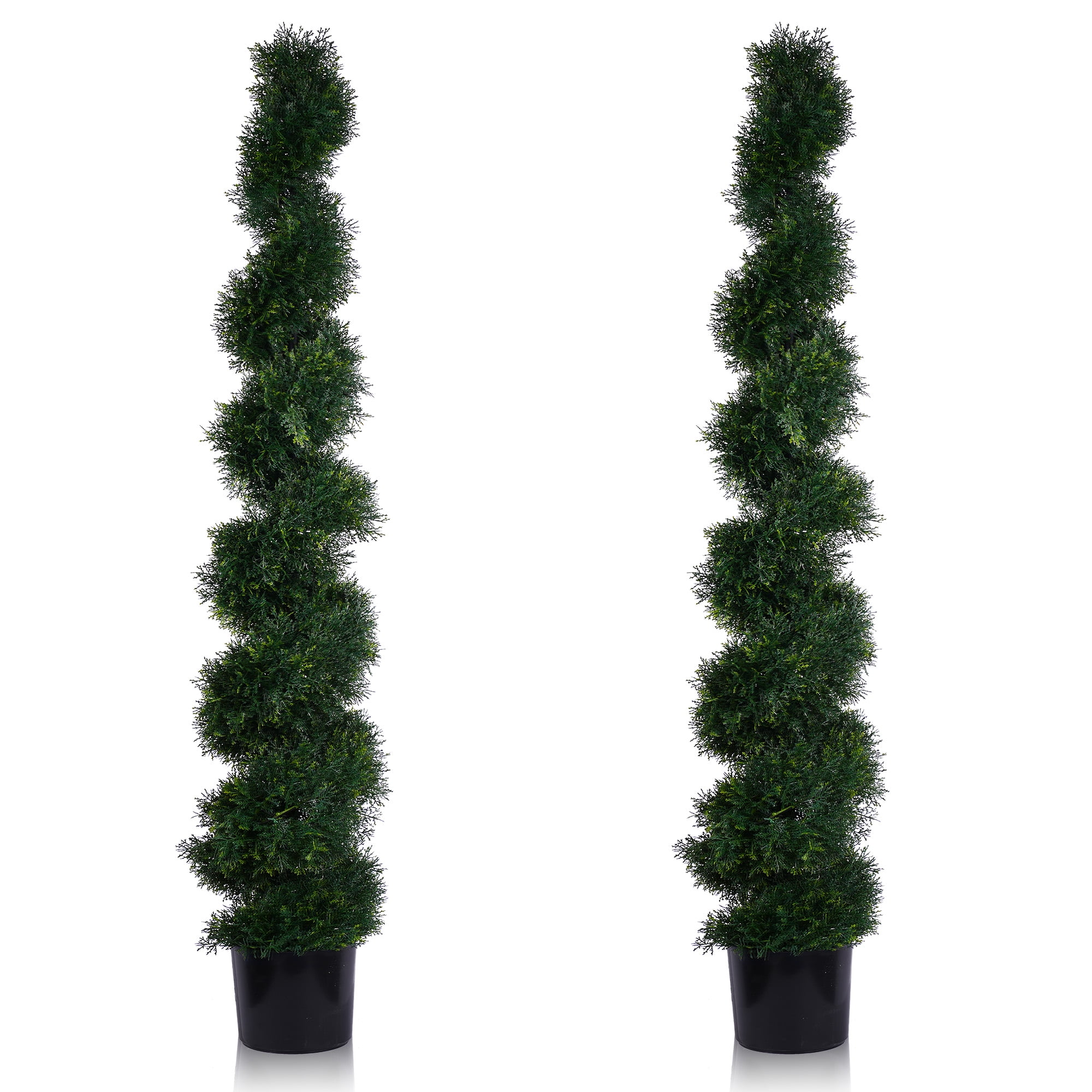 LINBONIO 6FT Artificial Spiral Cypress Tree,Topiary Trees Artificial ...