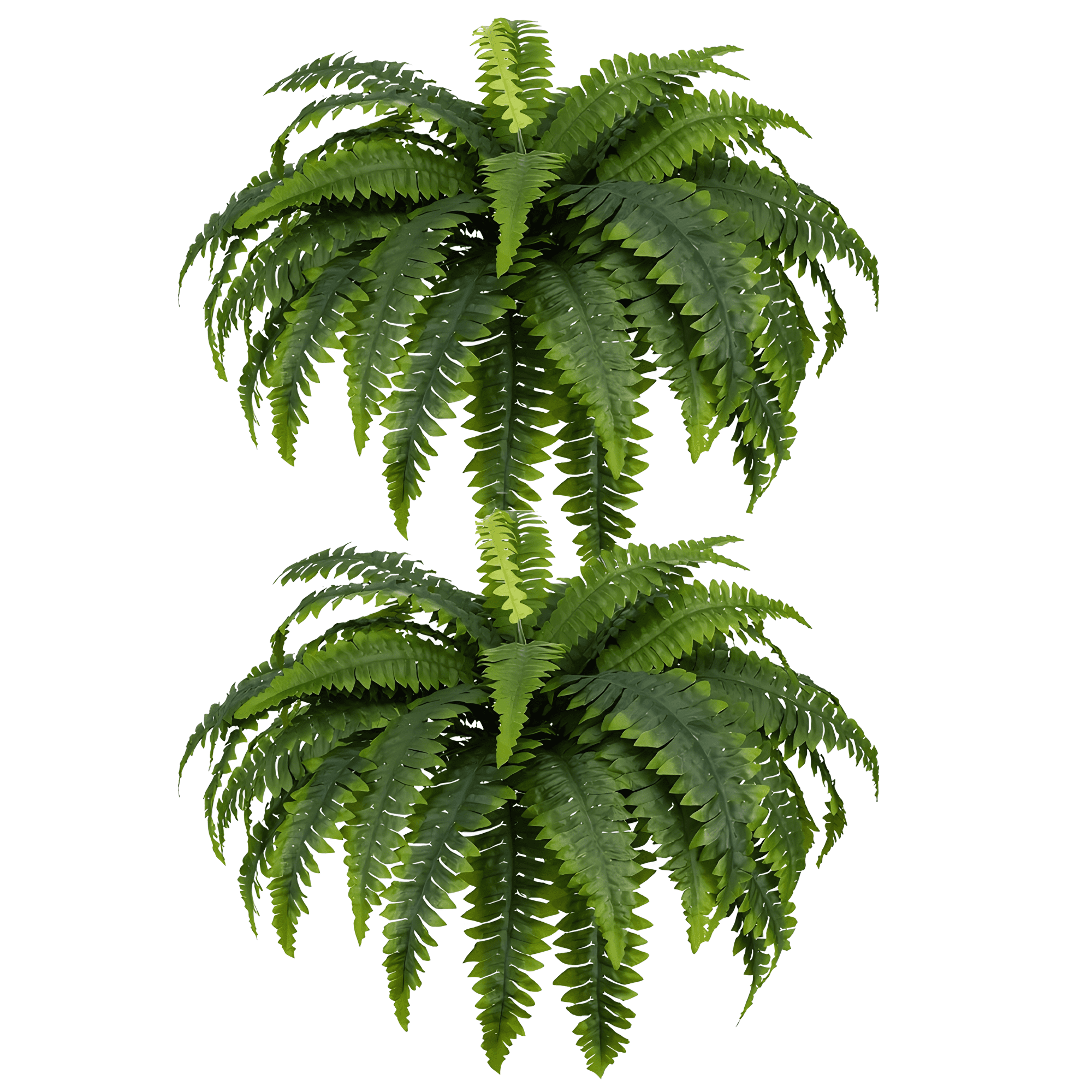 LINBONIO Set of 2 Artificial Fern,59IN Artificial Boston Fern Large ...