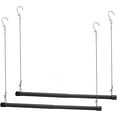 OLIYNEDY Hanging Closet Rod 2 Packs, Length and Height Adjustable ...