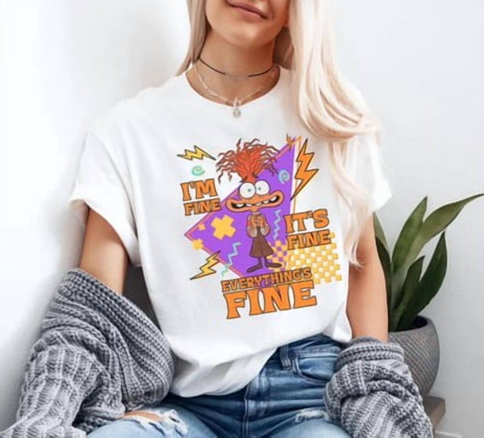 OLLIVO Colorful Emotion Burst T-Shá»‰ut Expressive Mood Character ...