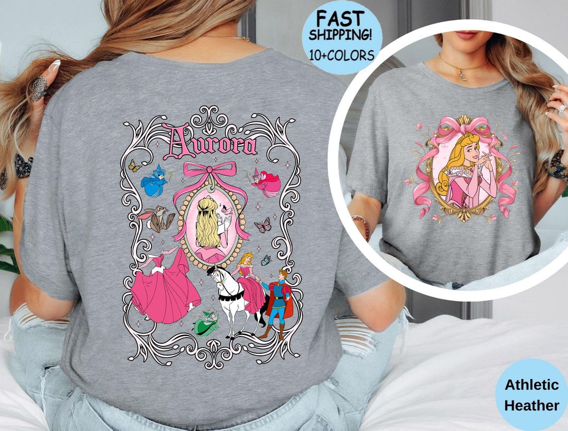 OLLIVO Coquette Bows Disney All Princesses Characters Shirts ...