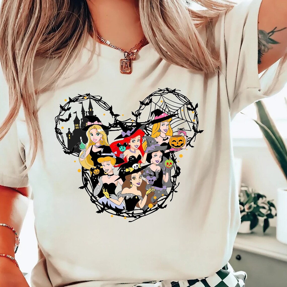 OLLIVO Disney Costume Party Princess Shirt, Princess Characters ...