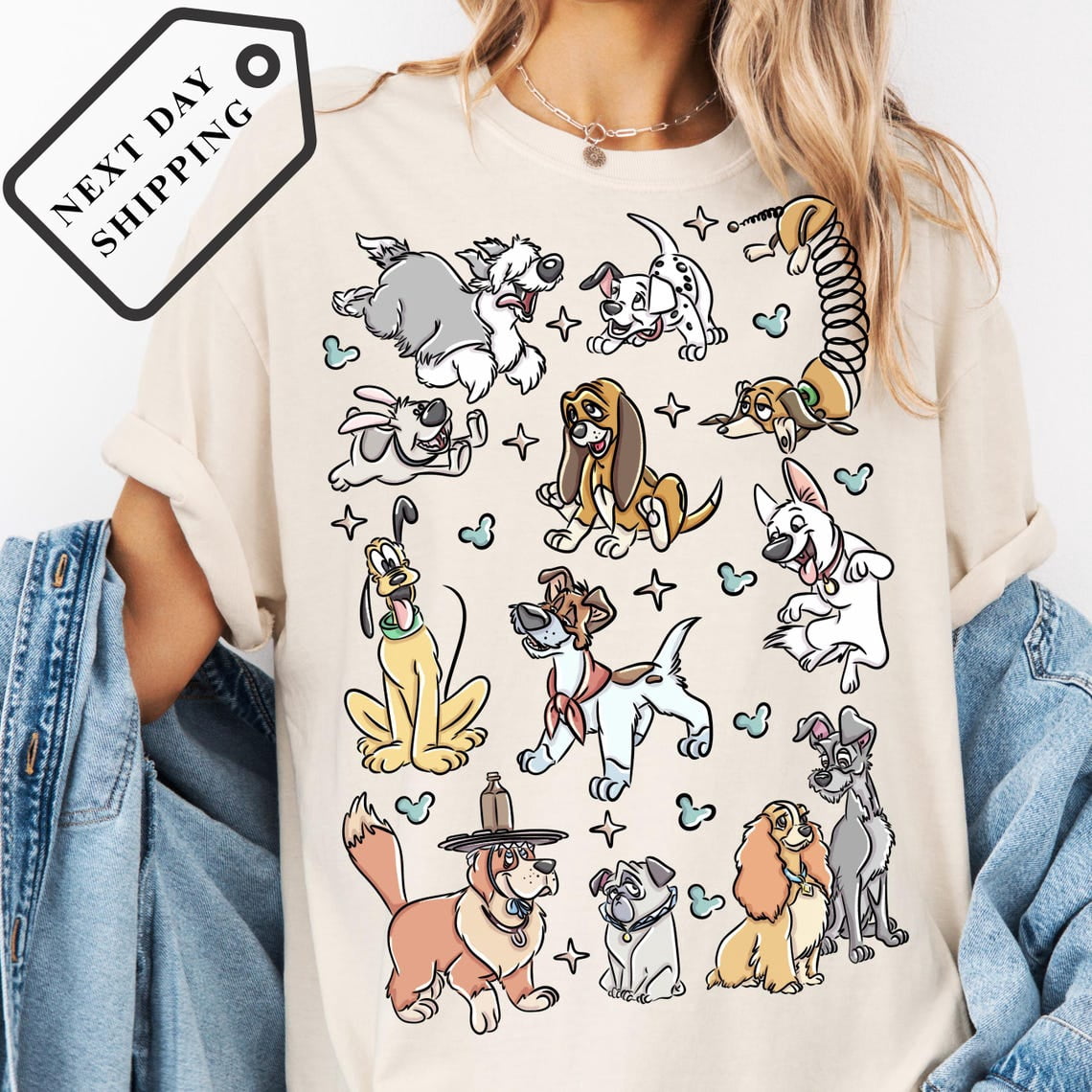 OLLIVO Disney Dogs Shirt, Retro Disney Dog Tee, Lady and the Tramp ...