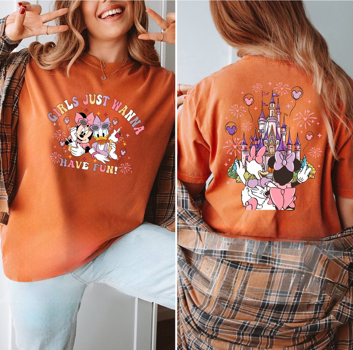 OLLIVO Disney Minnie Daisy Summer Shirt, Girls Just Wanna Have Sun ...
