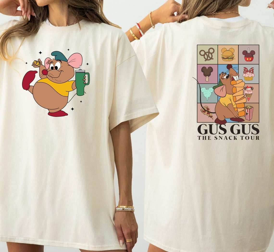 OLLIVO Gus Gus The Snack Tour T-Shirt, Cinderella Friend Shirt, Disney ...