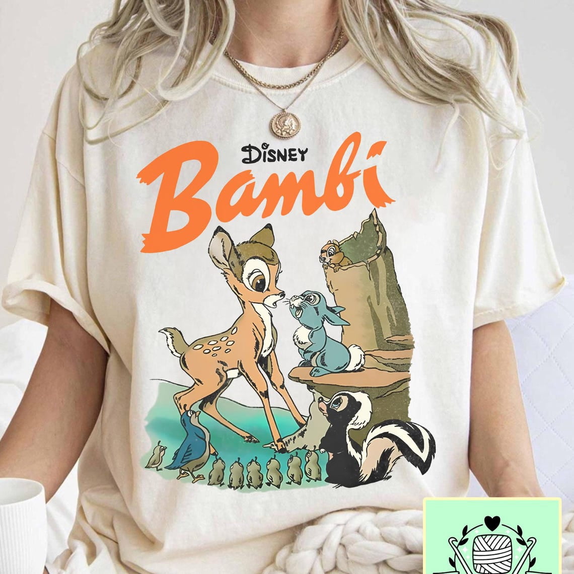 OLLIVO Retro Disney Bambi Floral Shirt, Bambi And Friends Disneyland T ...