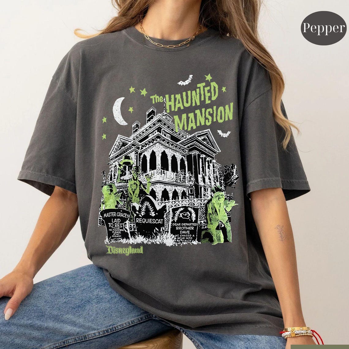 OLLIVO Retro Disney Haunted Mansion Shirt Welcome Foolish Mortals ...