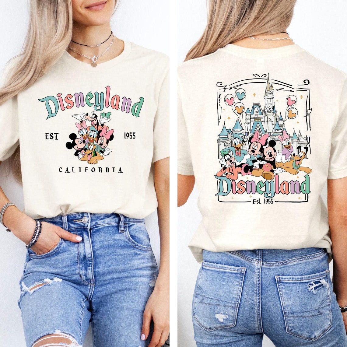 OLLIVO Retro Disneyland California Est 1955 Shirt, Disney Castle Shirt ...