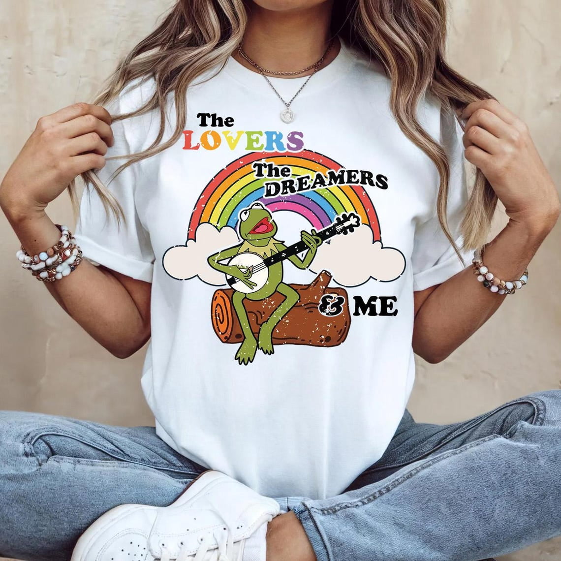 OLLIVO The Lovers The Dreamers & Me T-Shirt, Retro Disney Kermit the ...