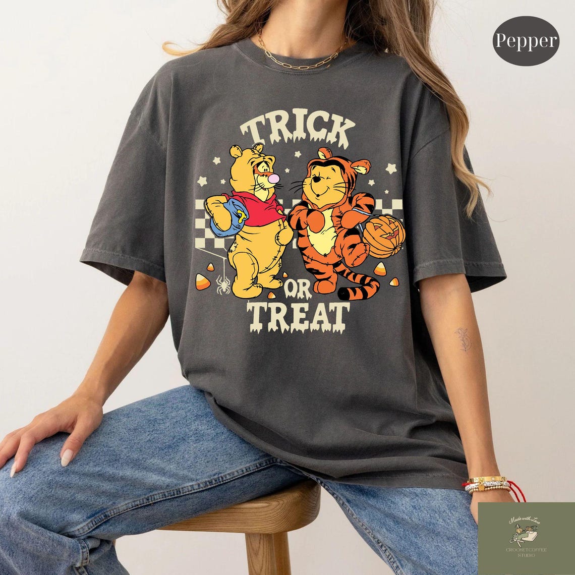 OLLIVO Vintage Winnie The Pooh Costume Party Shirt, Pooh Trick Or Treat ...