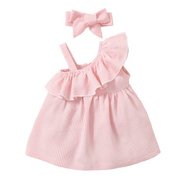 Modern Moments By Gerber Baby Girl Ruffle Sleeve Dress and Diaper Cover ...