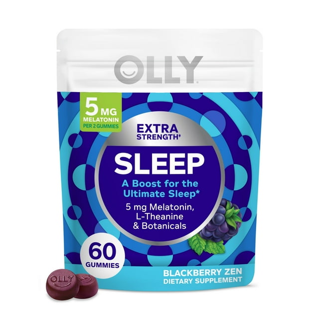 OLLY Extra Strength Sleep Gummy Supplement, 5mg Melatonin, Sleep Aid ...