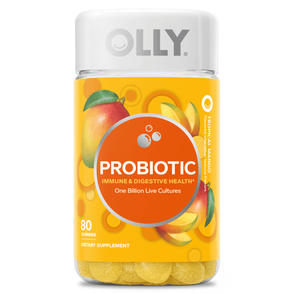 OLLY Probiotic Gummy, 80 Ct, Mango Flavor, Digestive & Immune Support ...