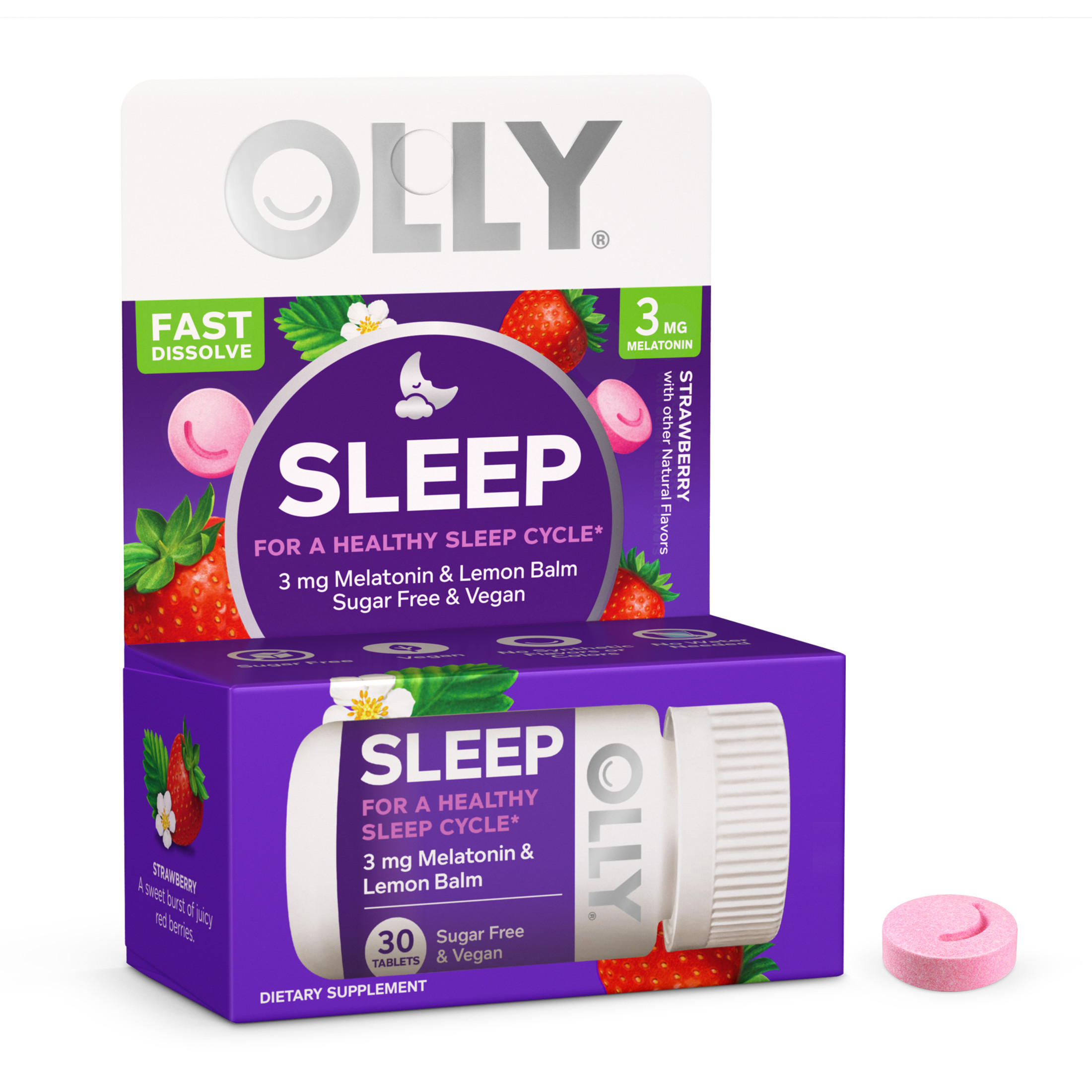 Natrol Melatonin 10mg, Fast Dissolve 60 Tabs Strawberry - Walmart.com