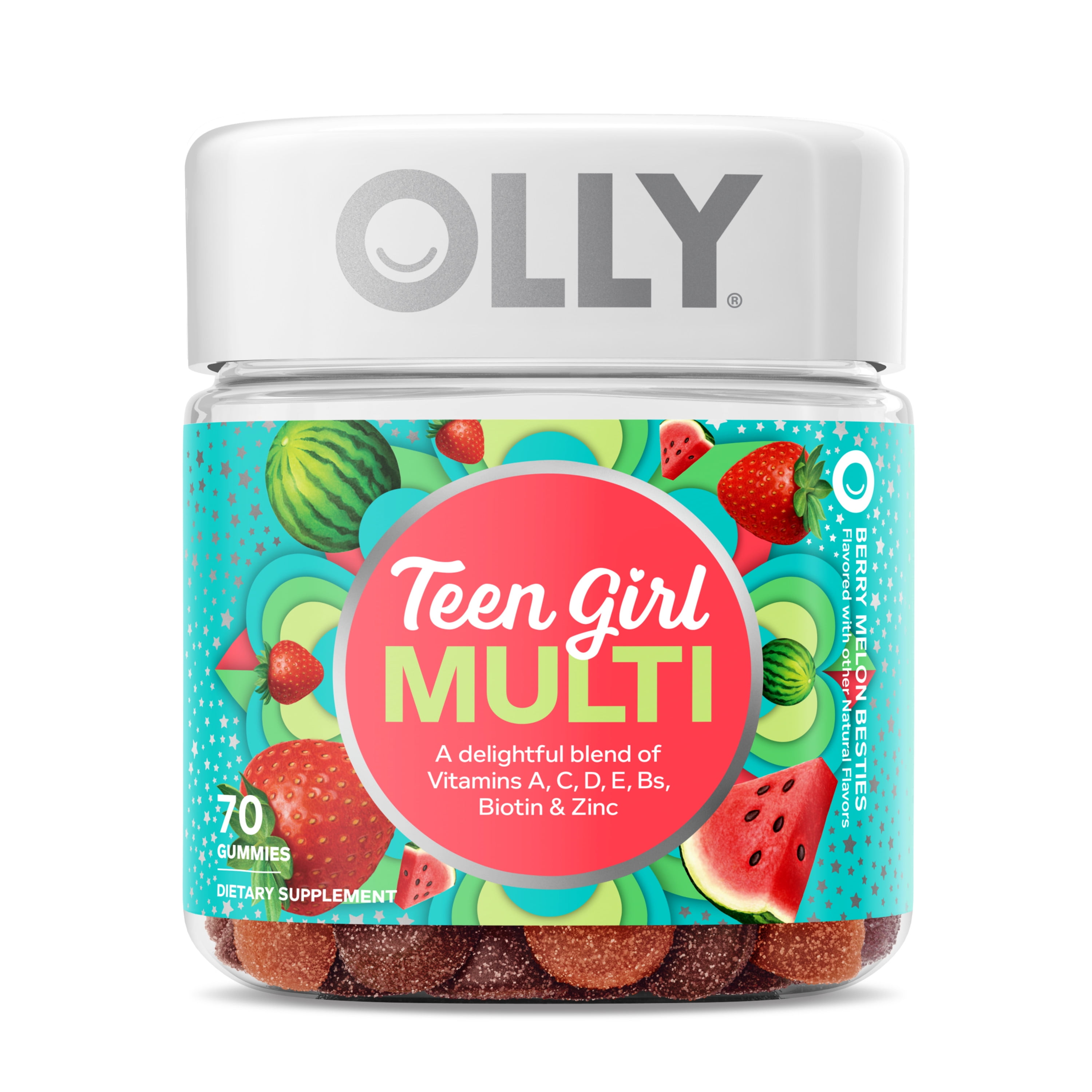 OLLY Teen Girl Multivitamin Gummies, Biotin, Antioxidants with Vitamin ...