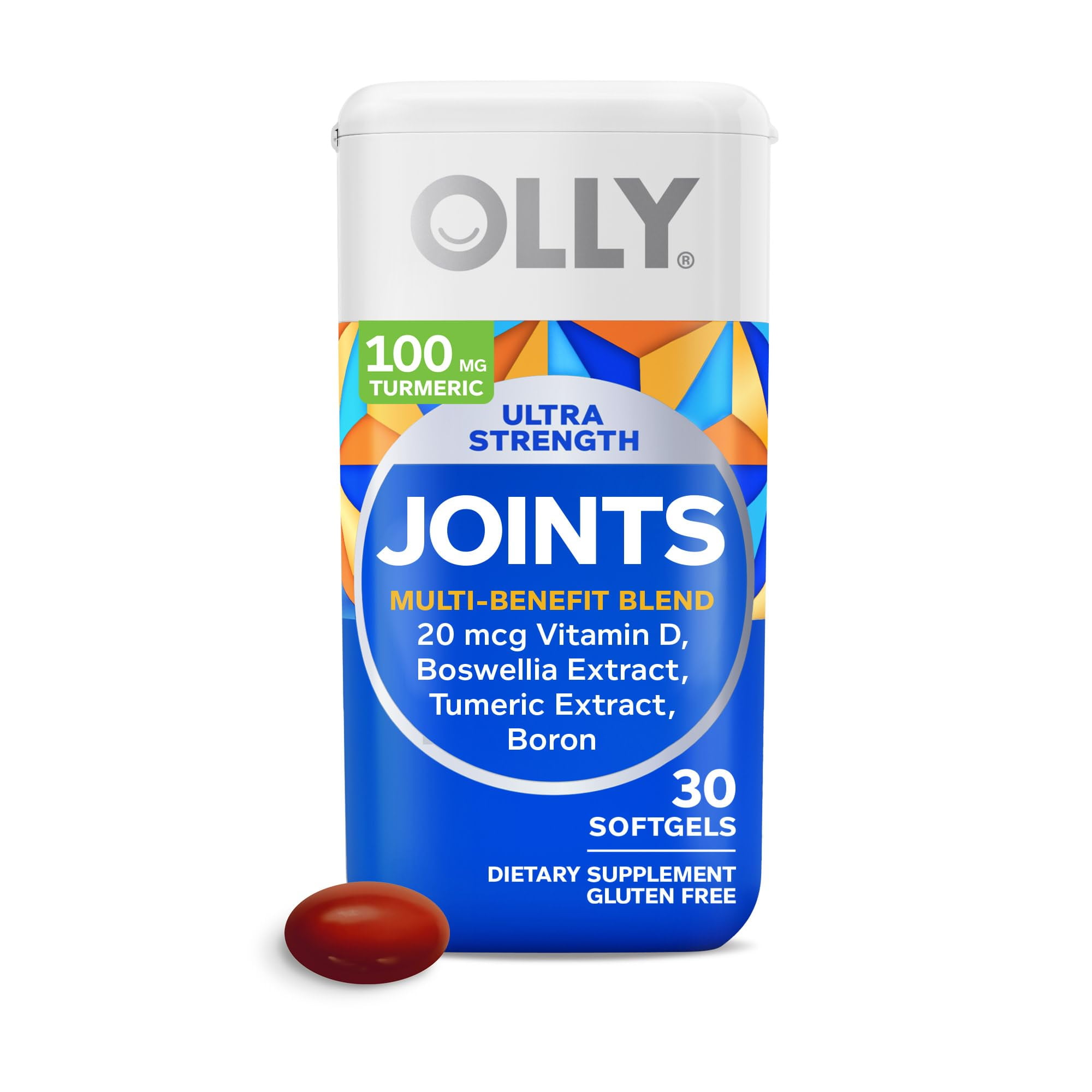 OLLY Ultra Joint Softgels, Boswellic Extract, Turmeric, Vitamin D ...