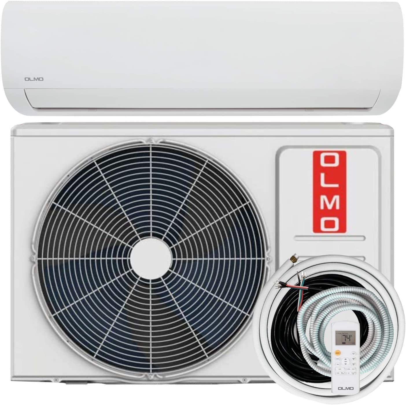 OLMO 9000 BTU 115V Ductless Inverter Mini Split Efficient Heat Pump AC ...