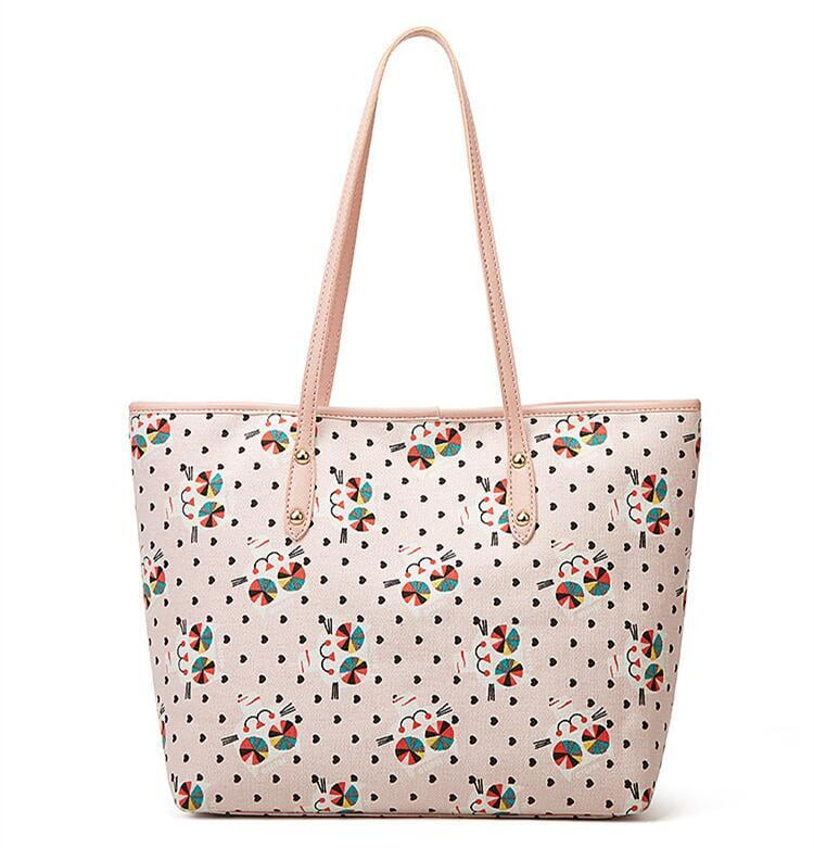 OLOEY Women Handbag Tote Bag Small Fresh Print Shoulder Bags Handle ...