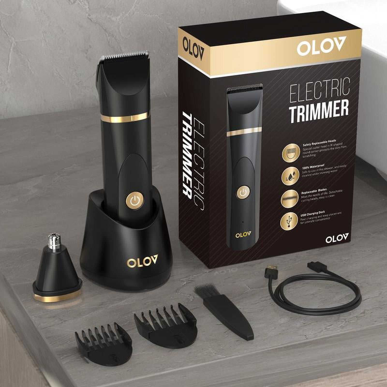 OLOV Electric Body Hair Trimmer- Groin Hair Trimmer - Ball Trimmer for ...