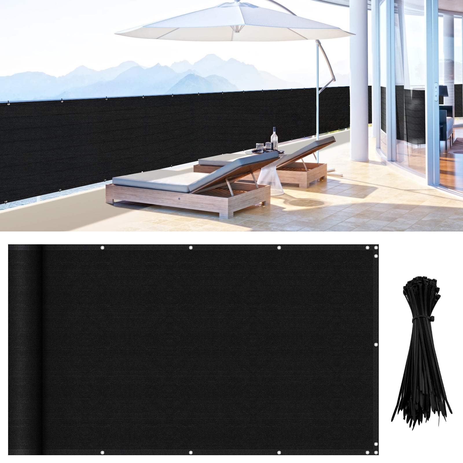 4' x 50' Heavy Duty Privacy Screen Fence for Yard, Temporary Cover for ...