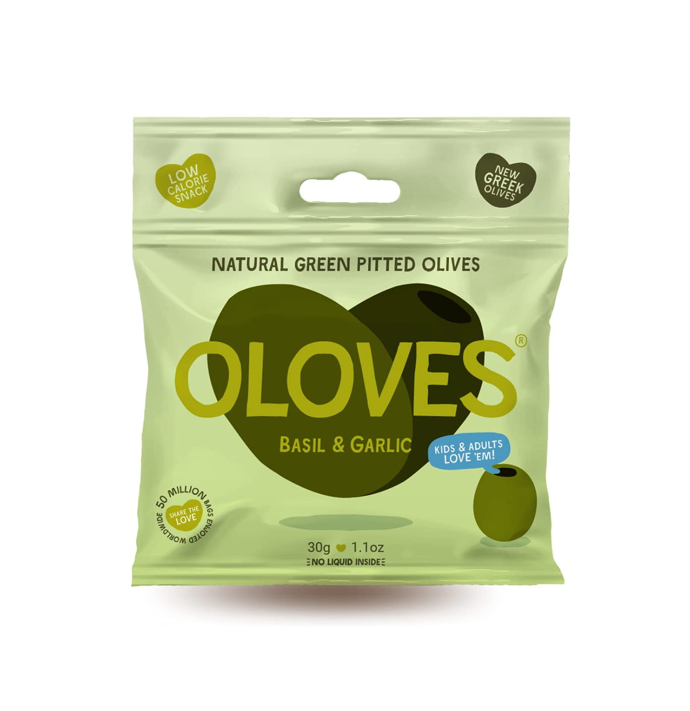 OLOVES Green Greek Pitted Olives | Basil & Garlic | Vegan, Kosher ...