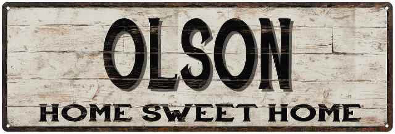 OLSON Rustic Home Sweet Home Sign Gift 6x18 Metal Decor 106180084136 ...