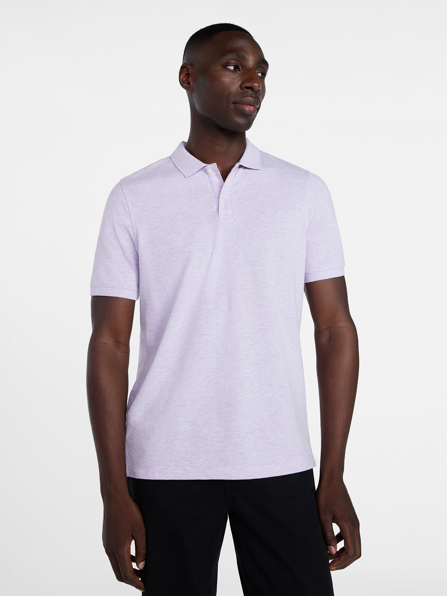George Men's & Big Men's Classic Fit Pique Polo with Short Sleeves ...