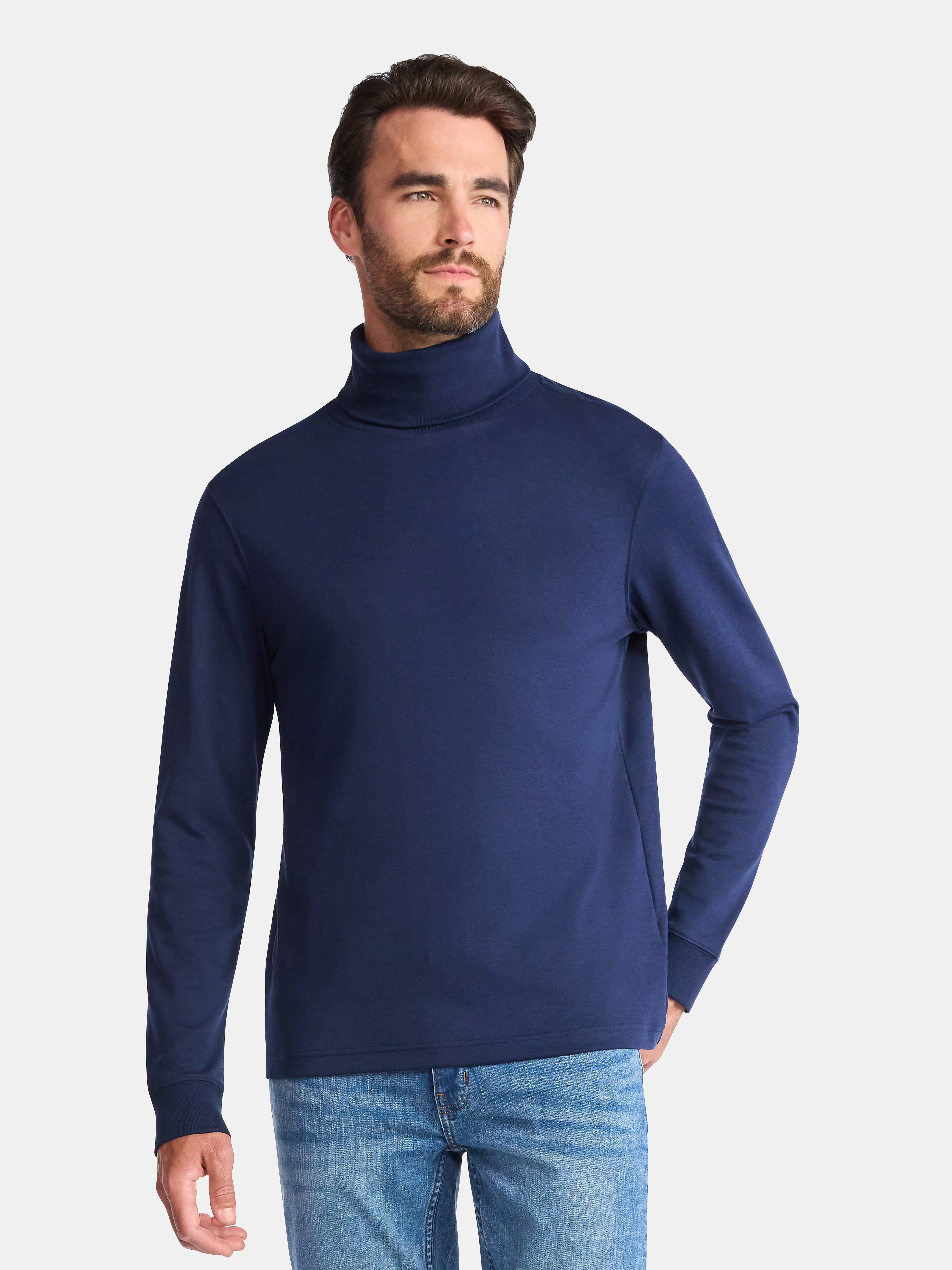 George Men's Turtleneck Pullover with Long Sleeves, Sizes S-3XL ...