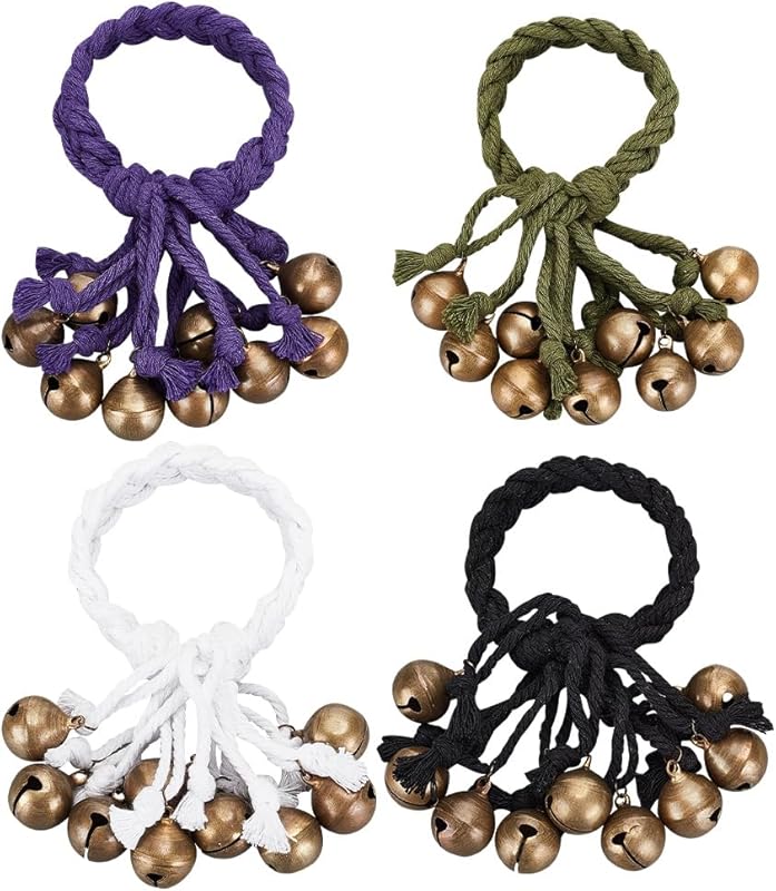 OLYCRAFT 3Pcs Witch Bells with Wood Beads for Door Knob Hanger Pagan ...