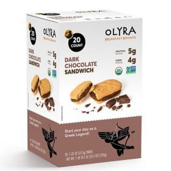 OLYRA Organic Breakfast Biscuits, Dark Chocolate Crème 20 count.pack of ...