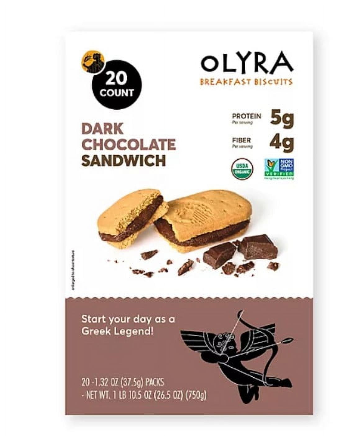OLYRA Organic Dark Chocolate Morning Breakfast Biscuits (20 ct ...